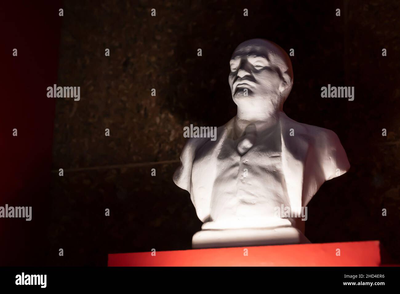 Bust of Vladimir Ilyich Lenin, leader of the world proletariat leader ...