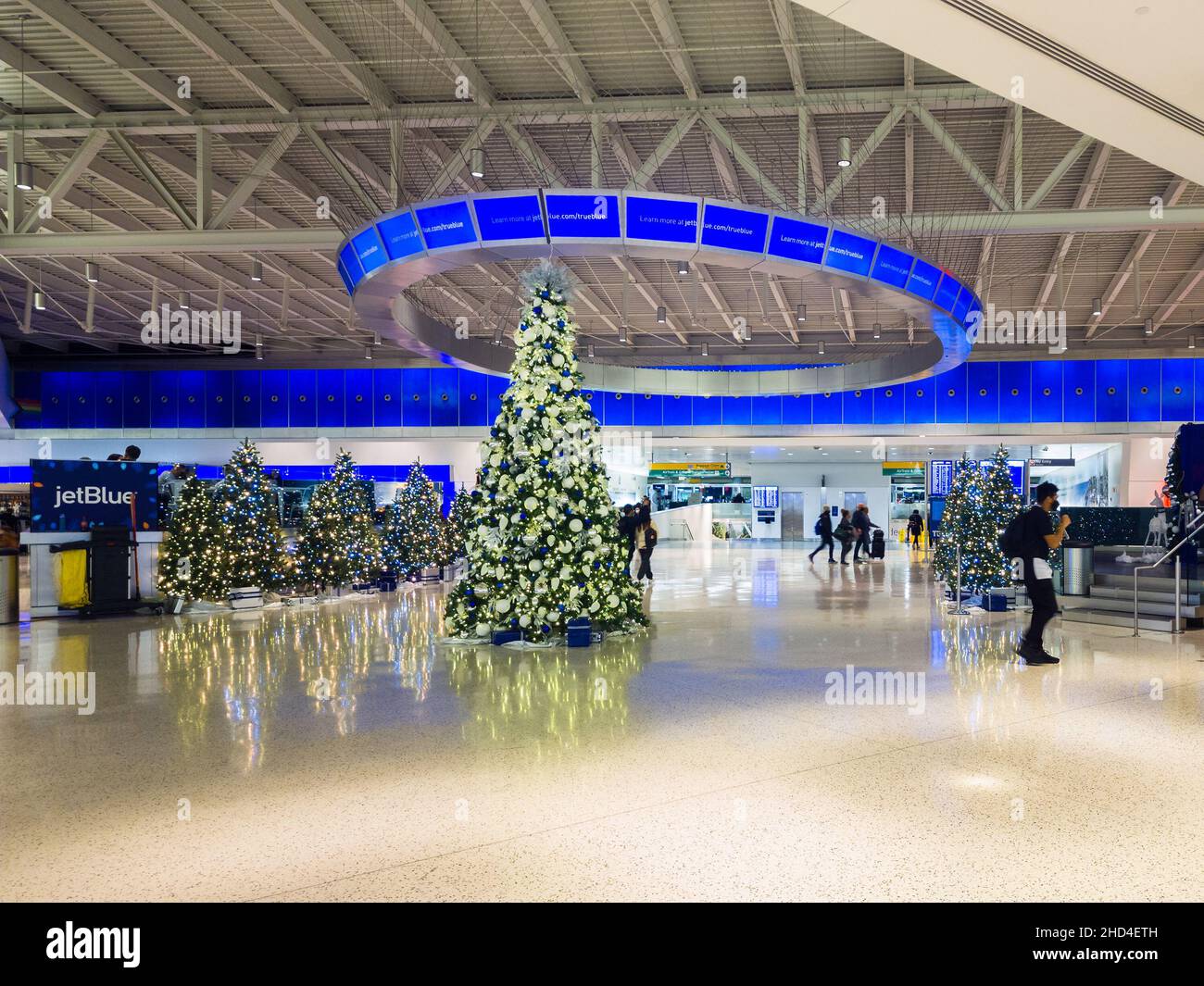New York, USA - December 25, 2021: Horizontal View of Terminal Five ...