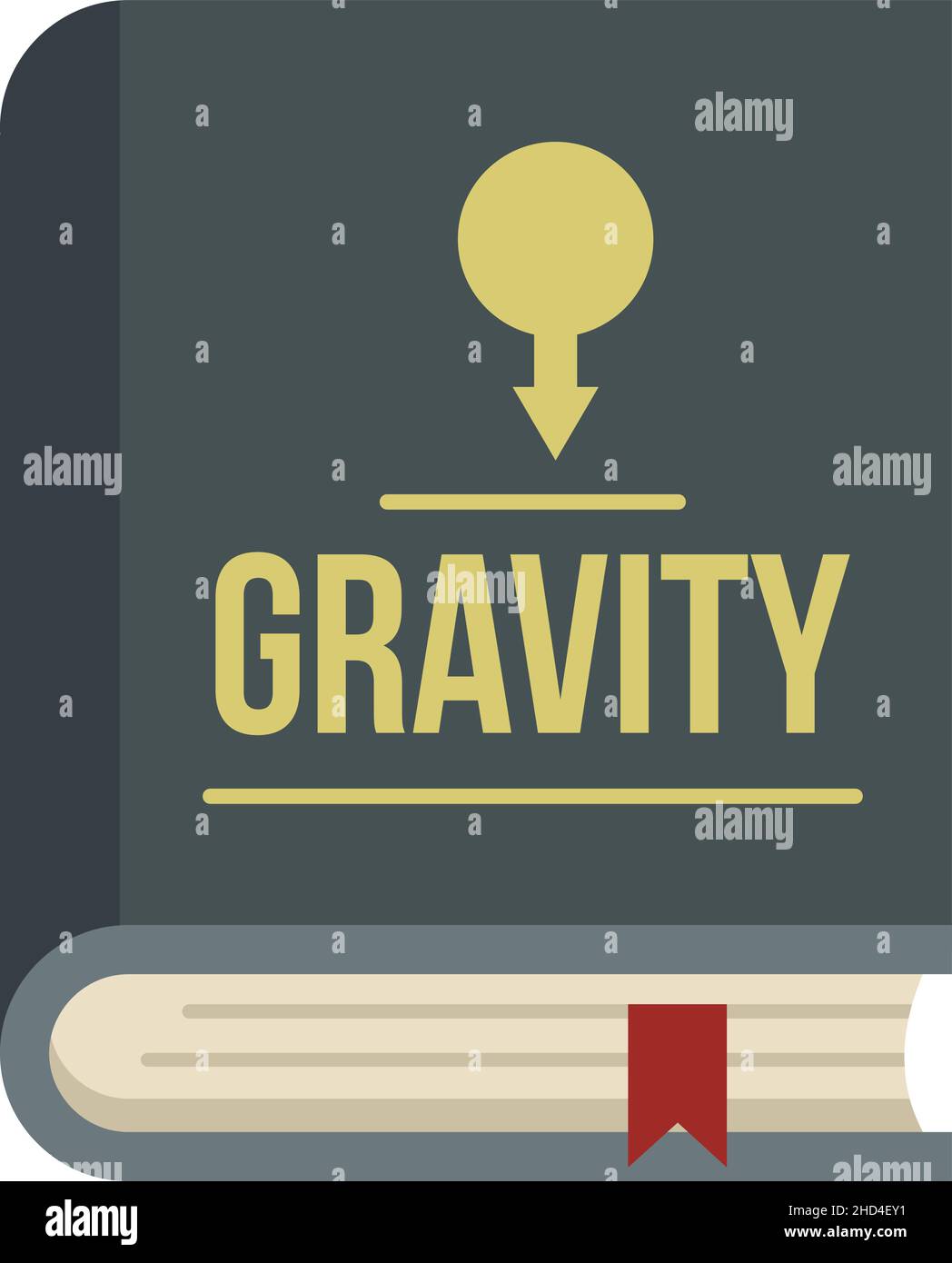 Gravity book icon. Flat illustration of gravity book vector icon ...