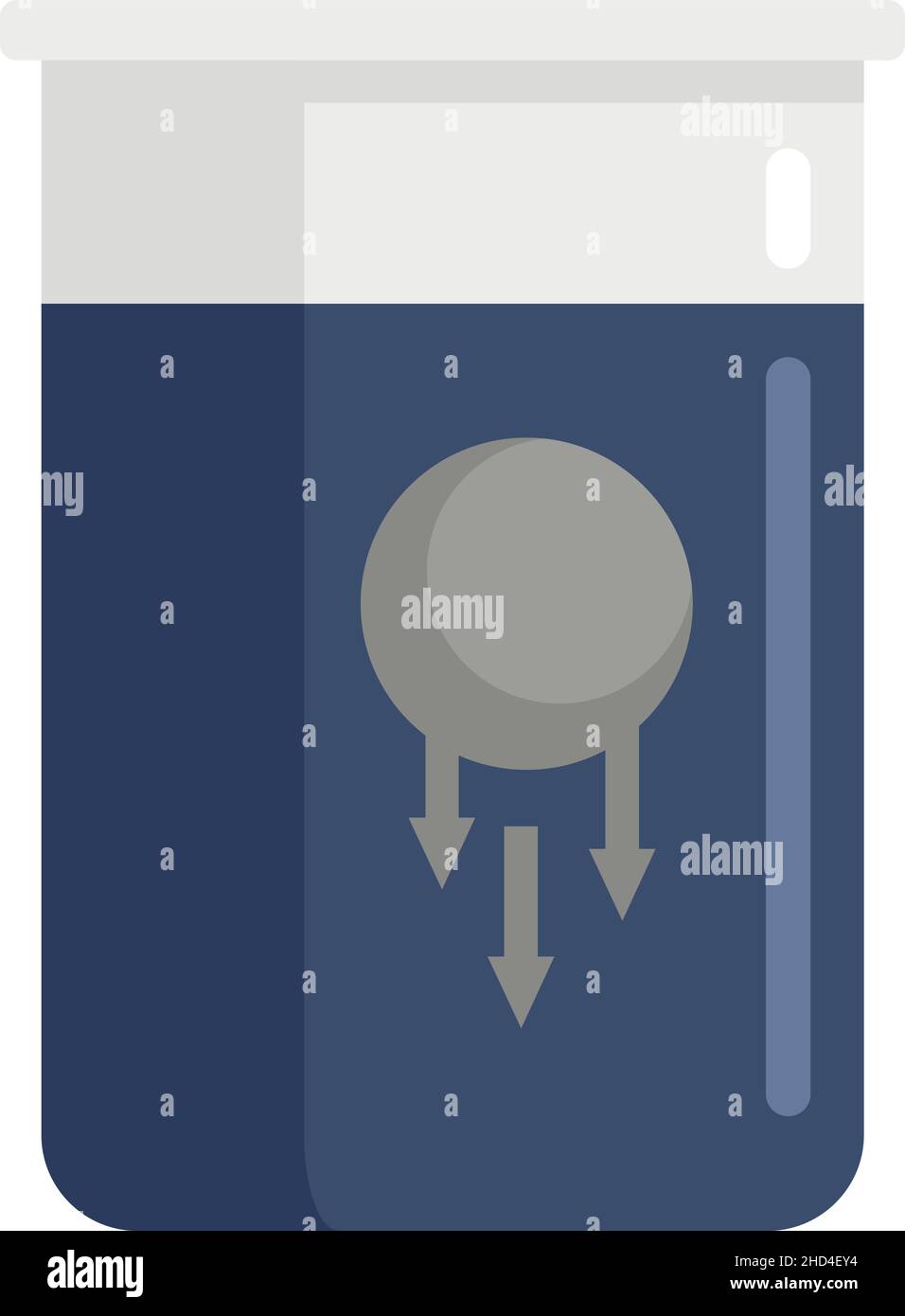 Sphere flask gravity icon. Flat illustration of sphere flask gravity ...