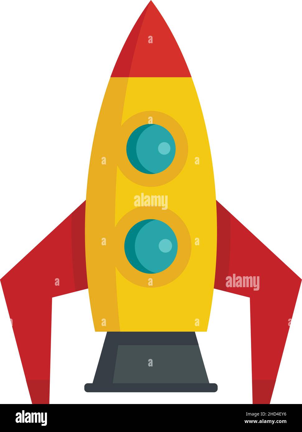 Space rocket gravity icon. Flat illustration of space rocket gravity ...