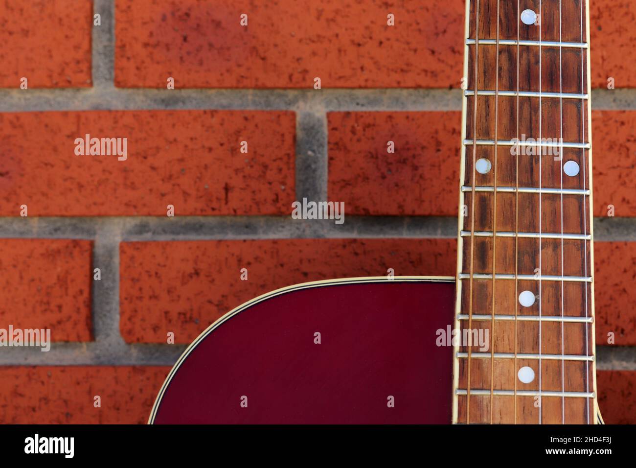 acoustic guitar close-up string instruments Stock Photo - Alamy