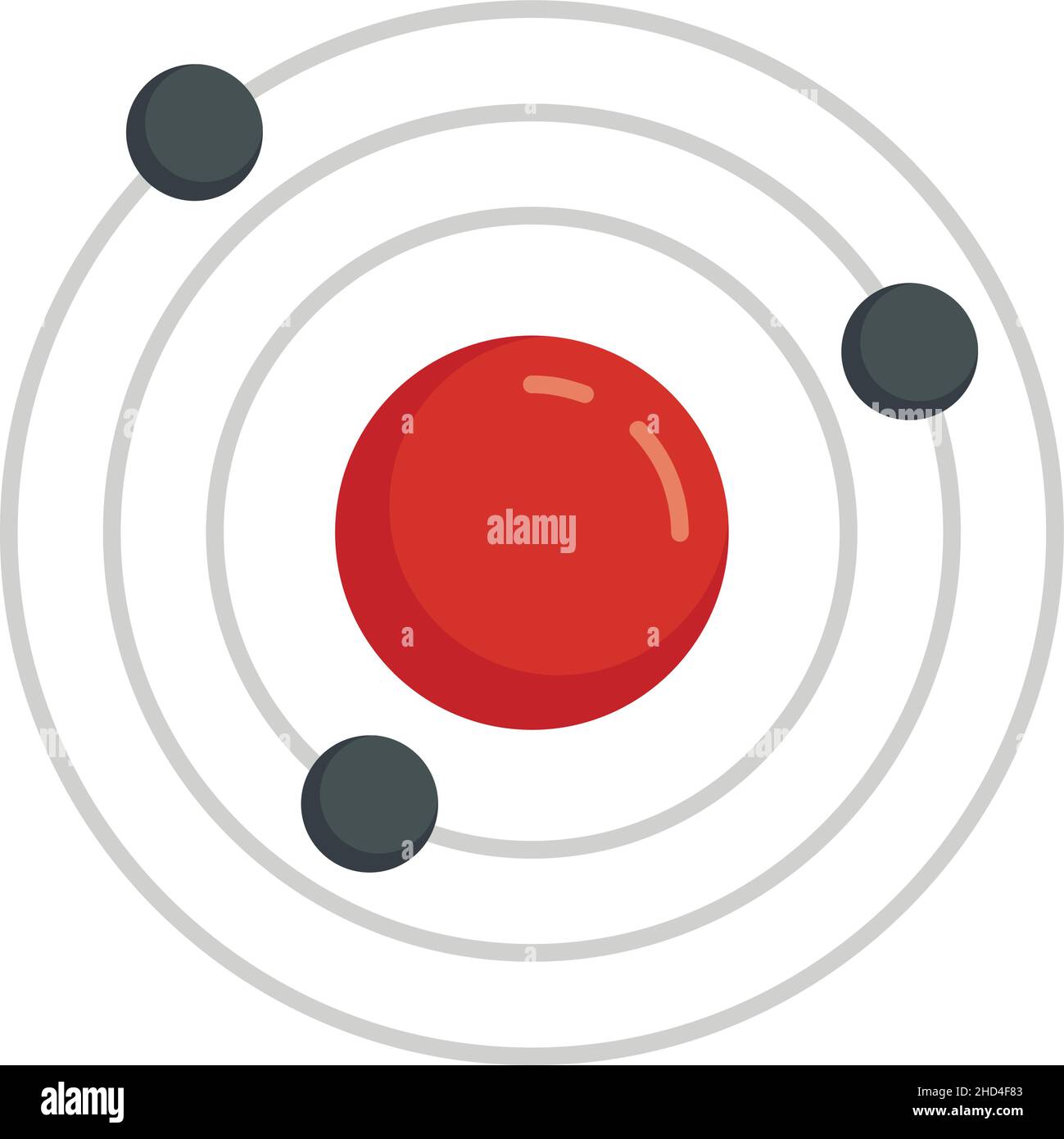 Atom gravity icon. Flat illustration of atom gravity vector icon ...