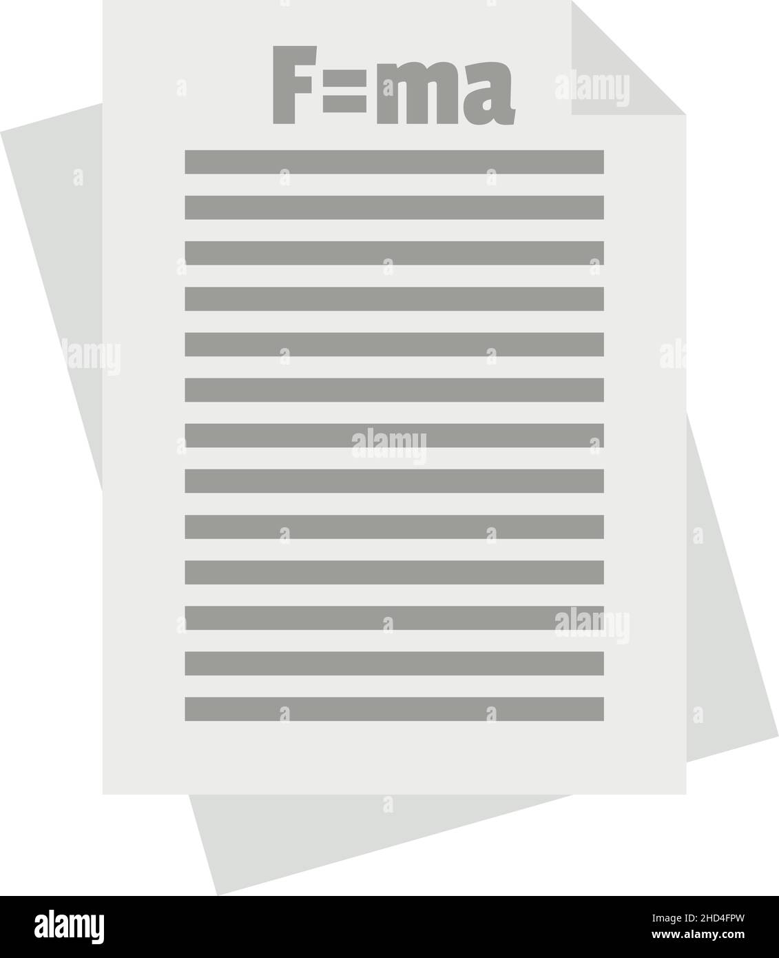 Newton force paper icon. Flat illustration of newton force paper vector ...