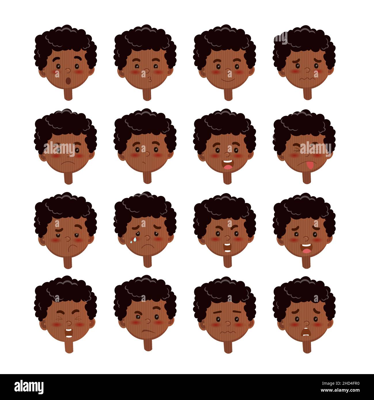 Set of black kids emotions. Facial expression Stock Vector Image & Art ... Set of black kids emotions. Facial expression Stock Vector Image & Art ...