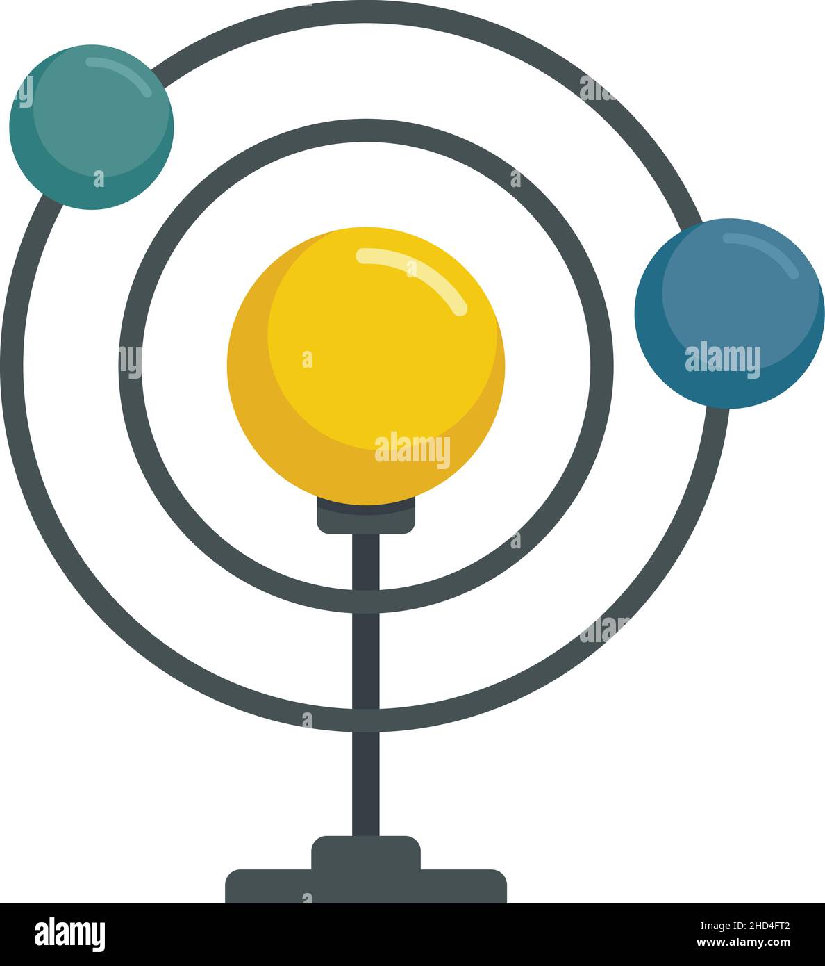 Solar system icon. Flat illustration of solar system vector icon ...