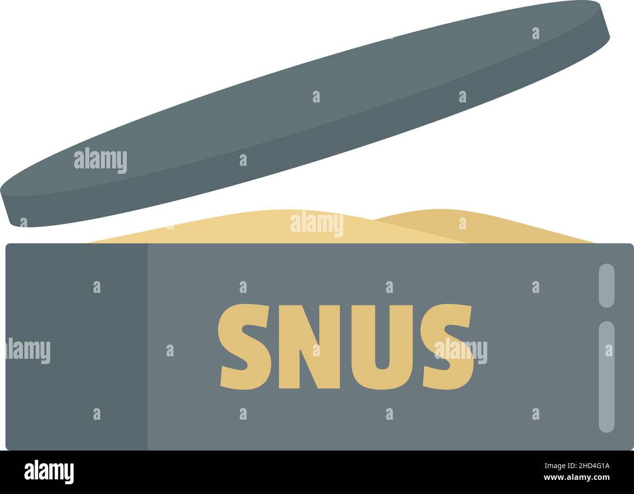 Snus tin can icon. Flat illustration of snus tin can vector icon ...