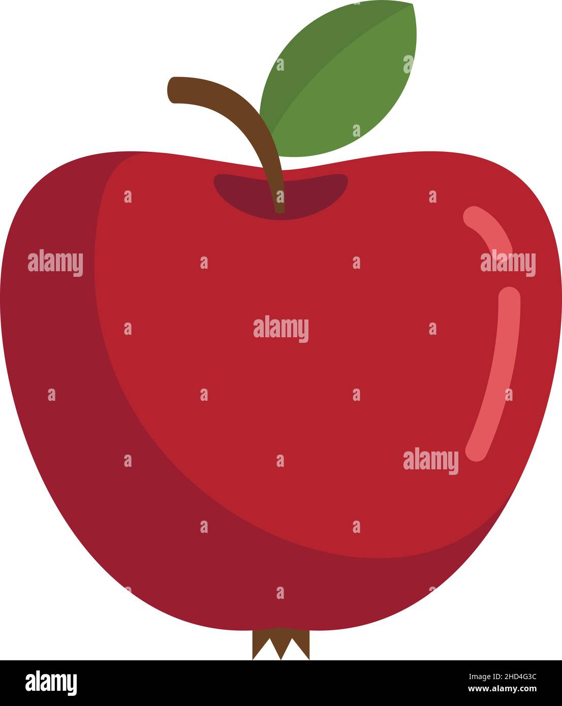 Newton red apple icon. Flat illustration of Newton red apple vector ...