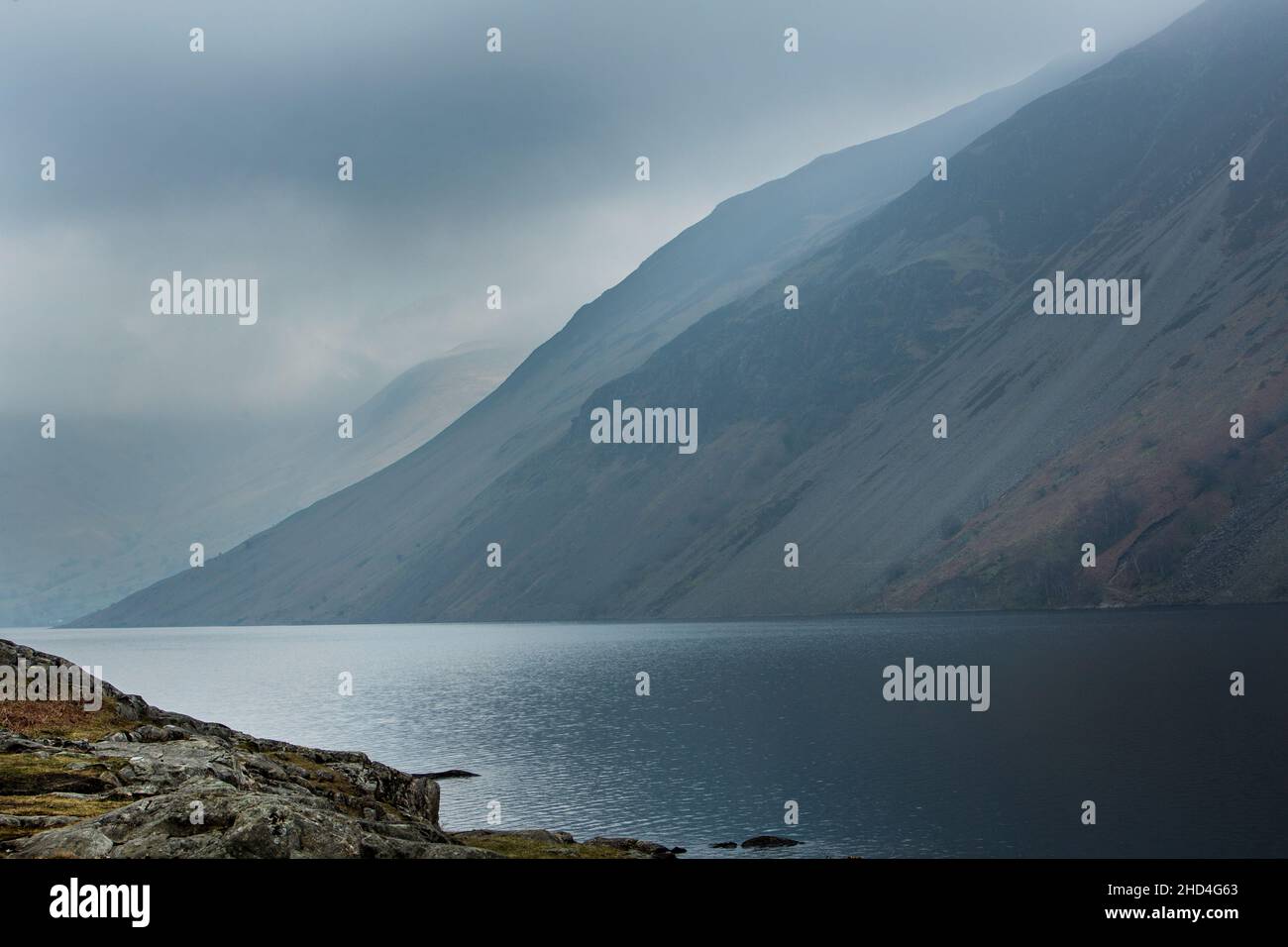 Wastwater screes, Wasdale, The Lake District National Park, Cumbria ...