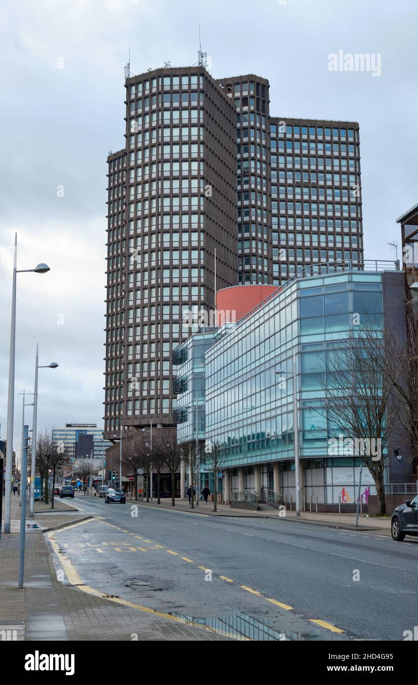 Triad Building Bootle Stock Photo - Alamy
