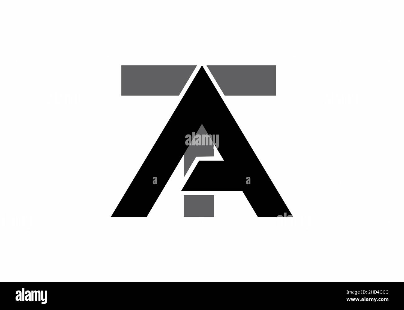 Black grey color of TA initial letter design Stock Vector Image & Art ...
