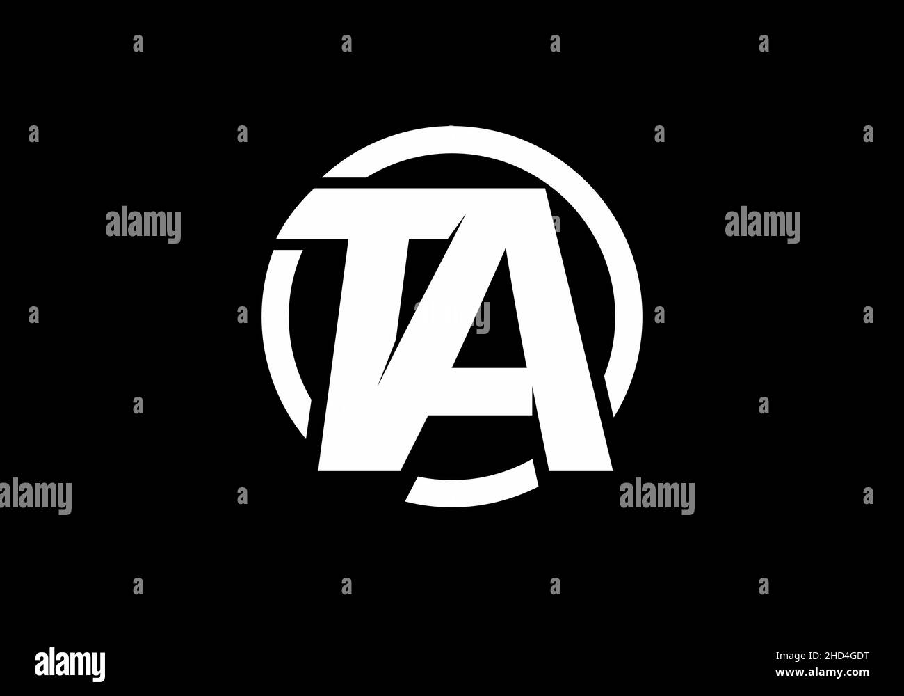 White black color of TA initial letter design Stock Vector Image & Art ...