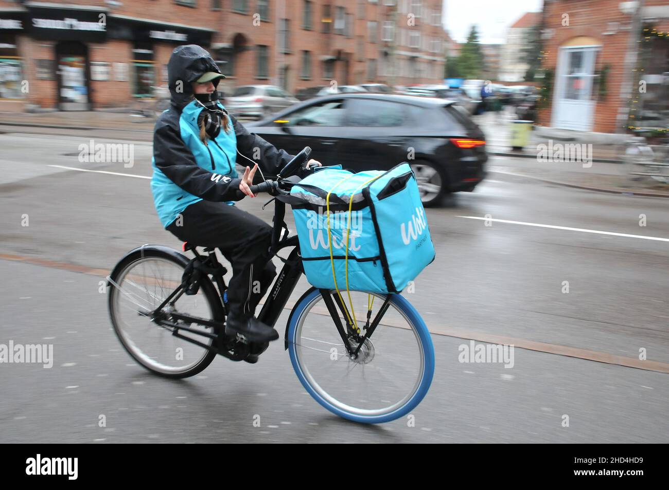 Wolt bike rider hi-res stock photography and images - Alamy