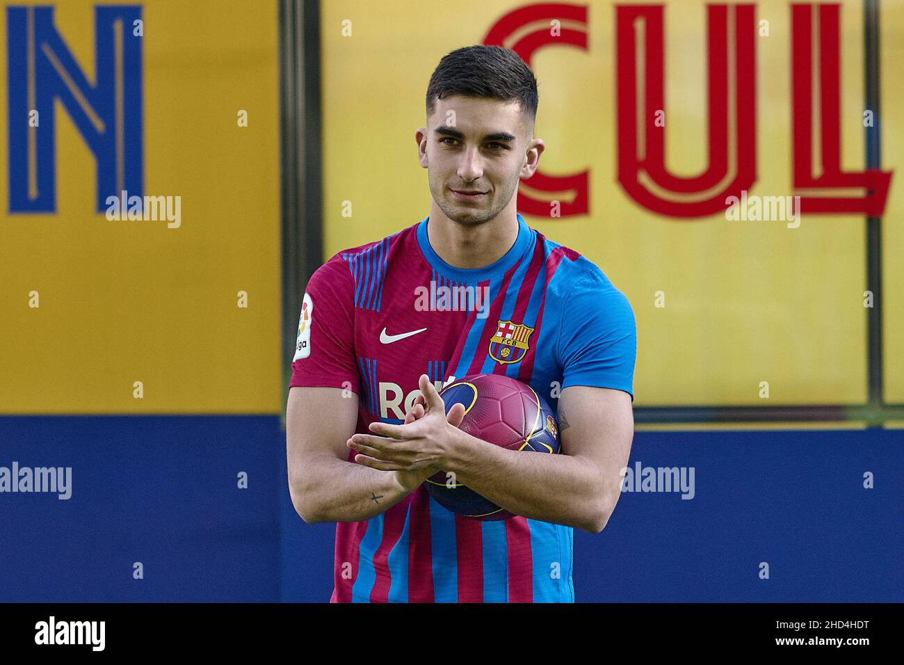 Barcelona, Spain. 03rd Jan, 2022. Ferran Torres is presented as FC ...