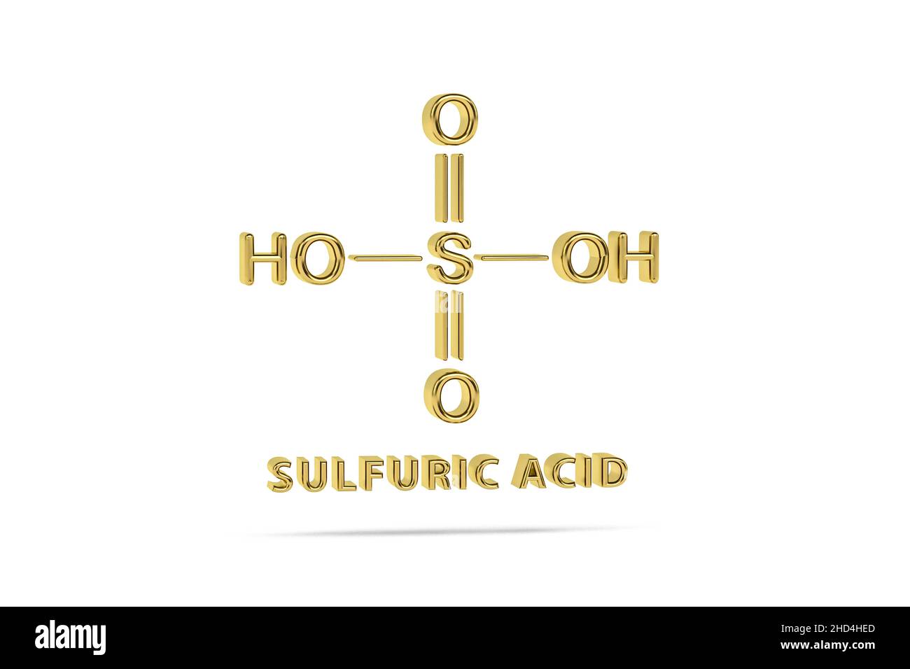 Golden 3d chemical formula icon isolated on white background - 3d ...