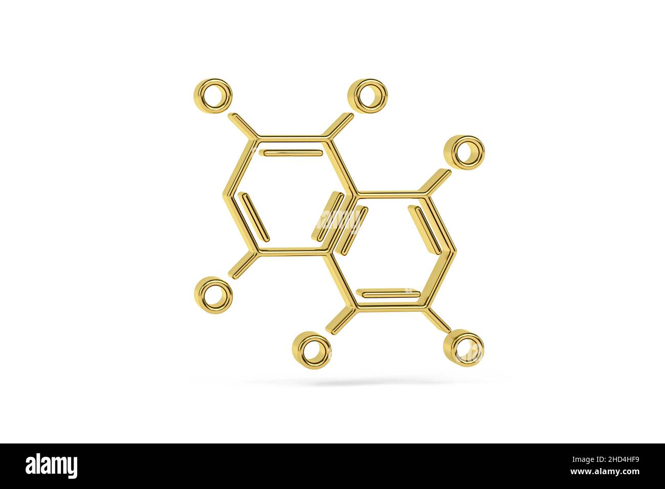 Golden 3d chemical formula icon isolated on white background - 3d ...