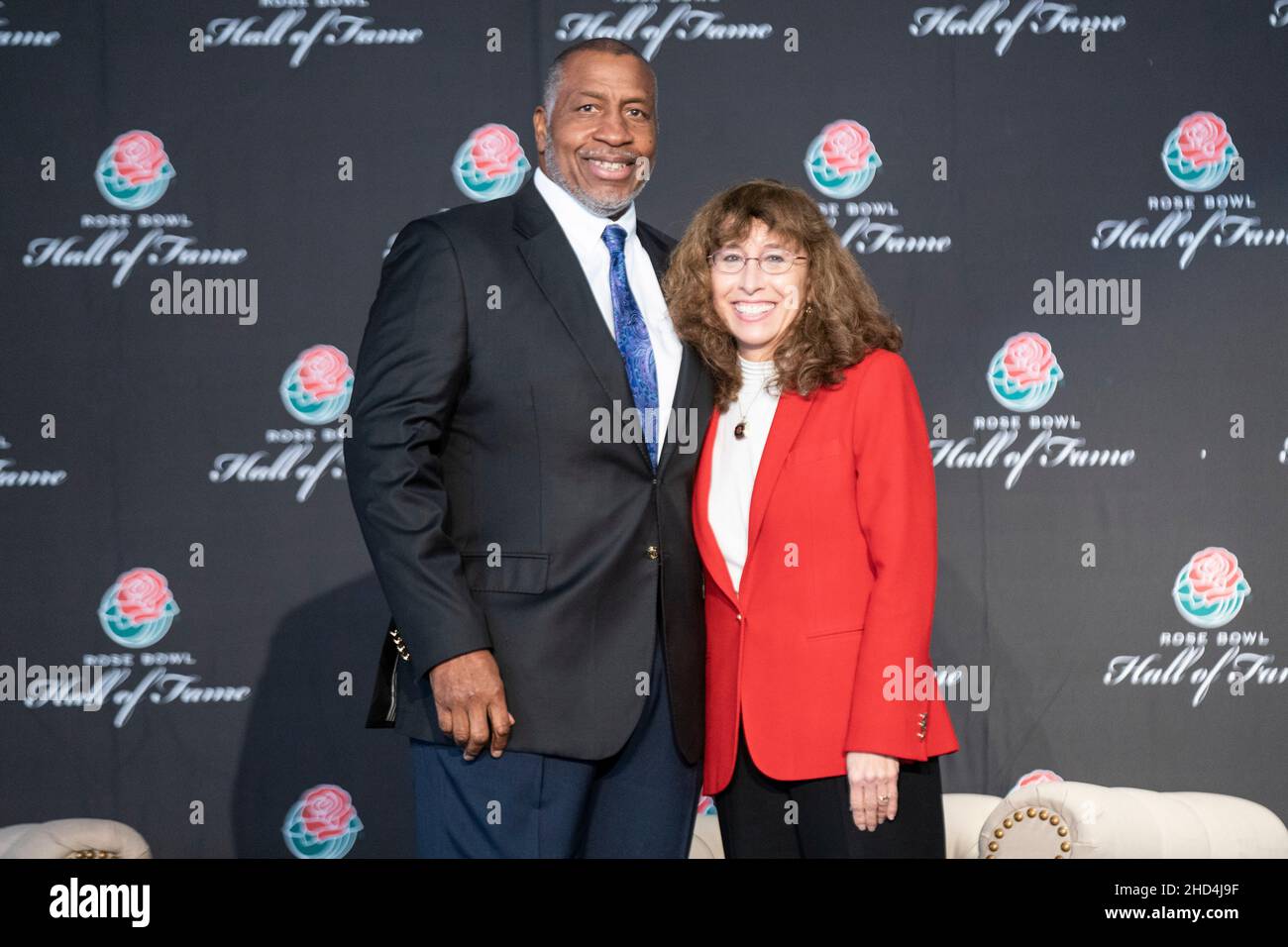 Ron Simpkins (Michigan) with Pasadena Tournament of Roses president ...