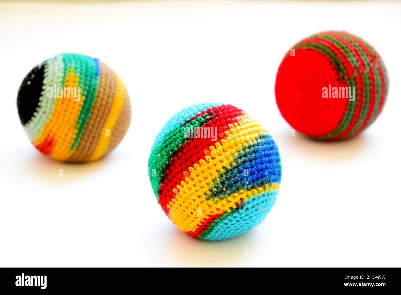 Colorful juggling balls Stock Photo - Alamy