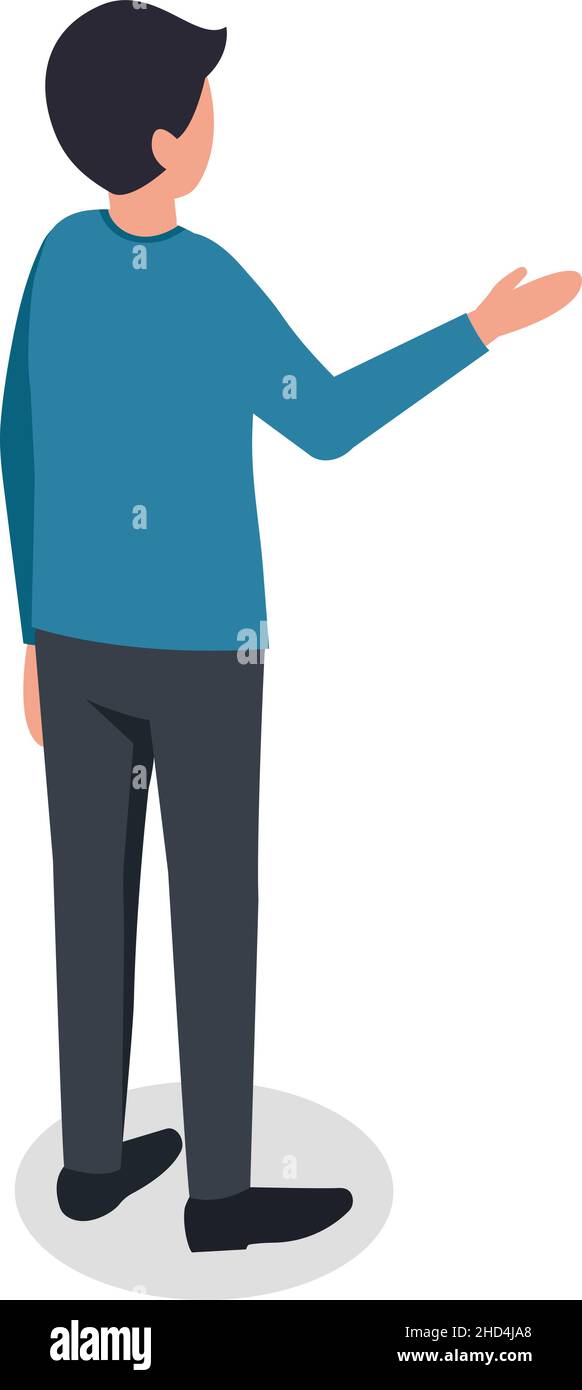 Boy hold out hand Stock Vector Images - Alamy