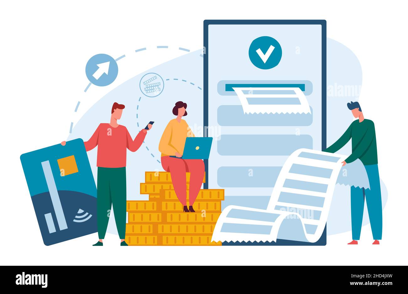 Online payment with smartphone and bank application. Payment mobile ...