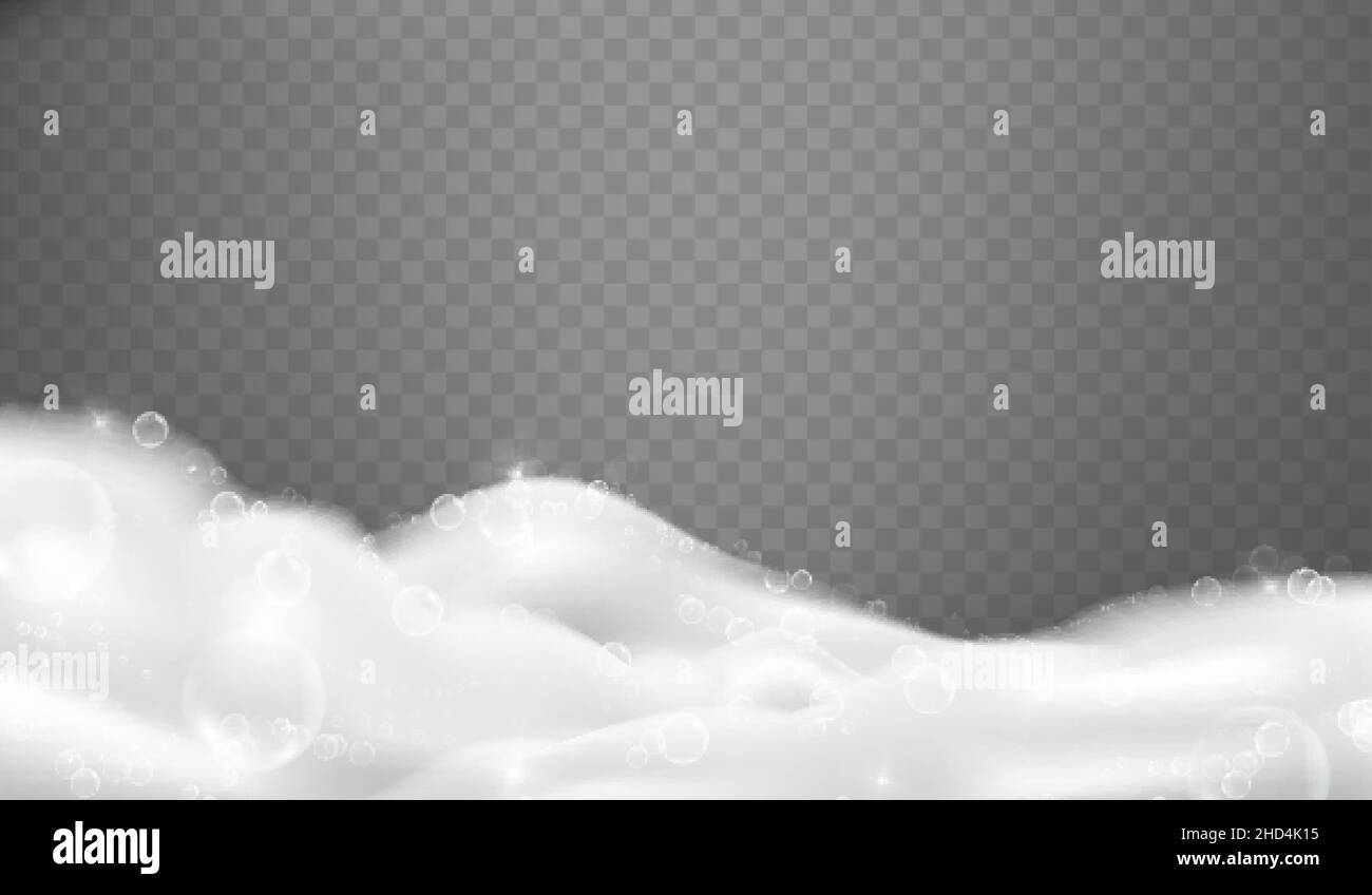 Realistic bathtub foam. 3d lather for soapy bathed bath or basin ...