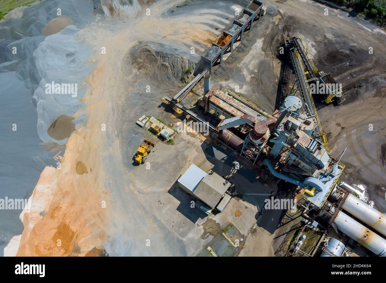 Asphalt production factory an industrial production plant surrounded by ...