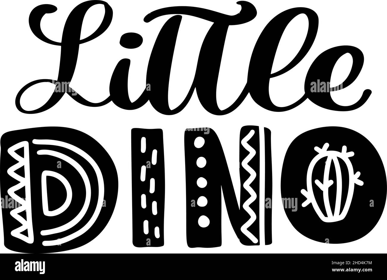 Lettering dinosaur Vector hand drawn quote for banner, poster and ...