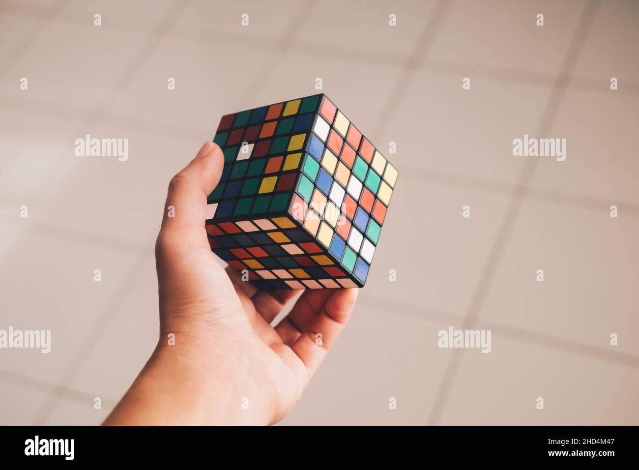KORONADAL, PH – DEC 26, 2021: Rubik's Cube was invented in 1974 by ...