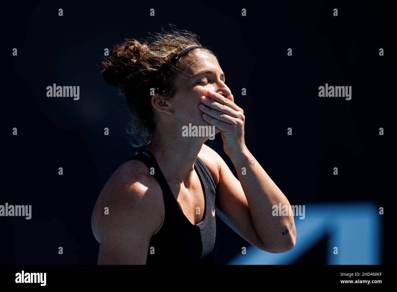 SARA ERRANI (ITA) in action at the 2022 Melbourne Summer Set Qualifying ...