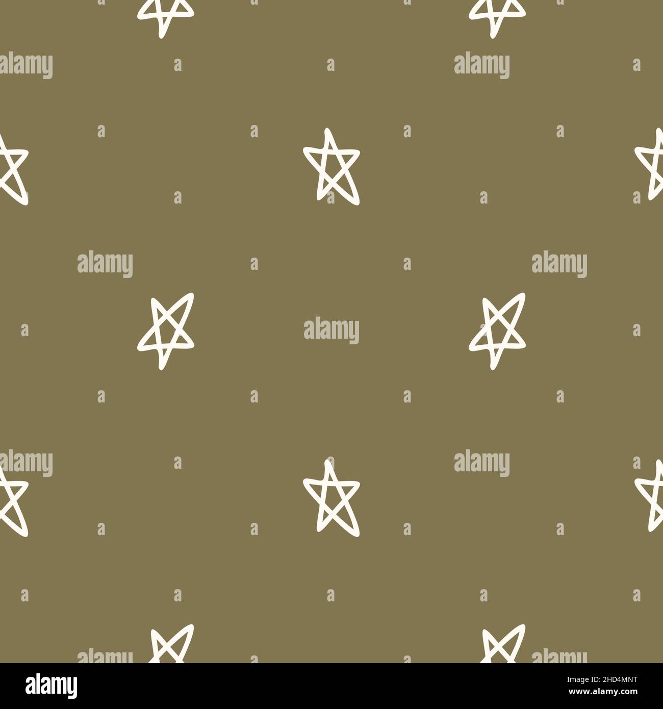 Gender neutral star seamless vector background. Simple whimsical sky ...