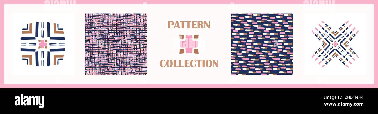 Masculine geometric seamless pattern collection. Simple shape for ...