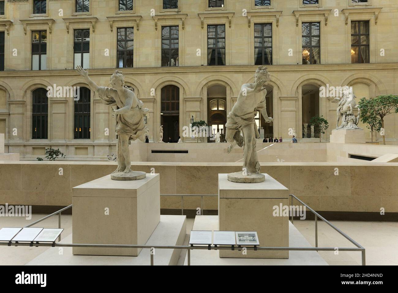 Sculptures in the Cour Marly courtyard in Richelieu Wing of Louvre ...