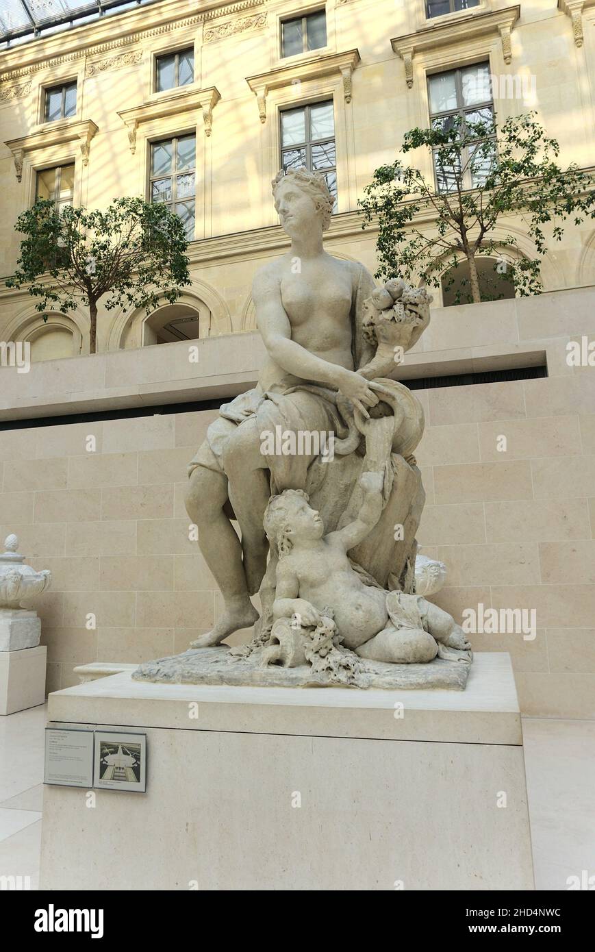 Sculptures by Antoine Coysevox in the Cour Marly courtyard in Richelieu ...