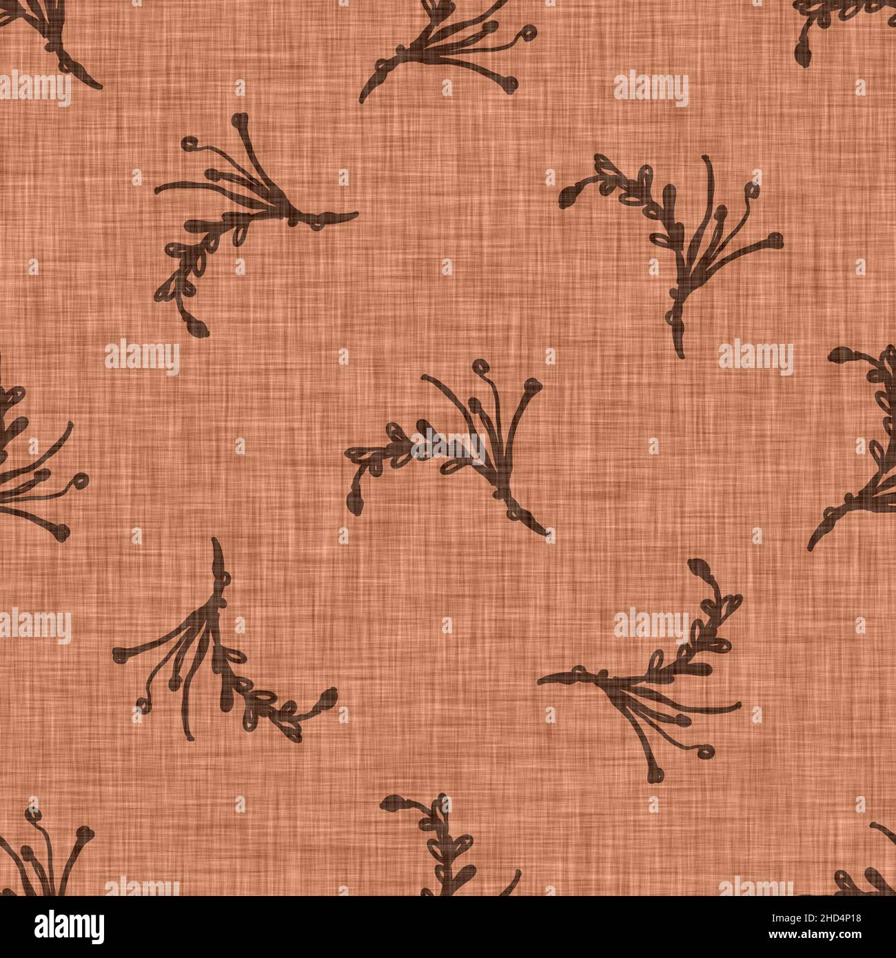 Seamless minimalist doodle flower pattern background. Calm two tone ...