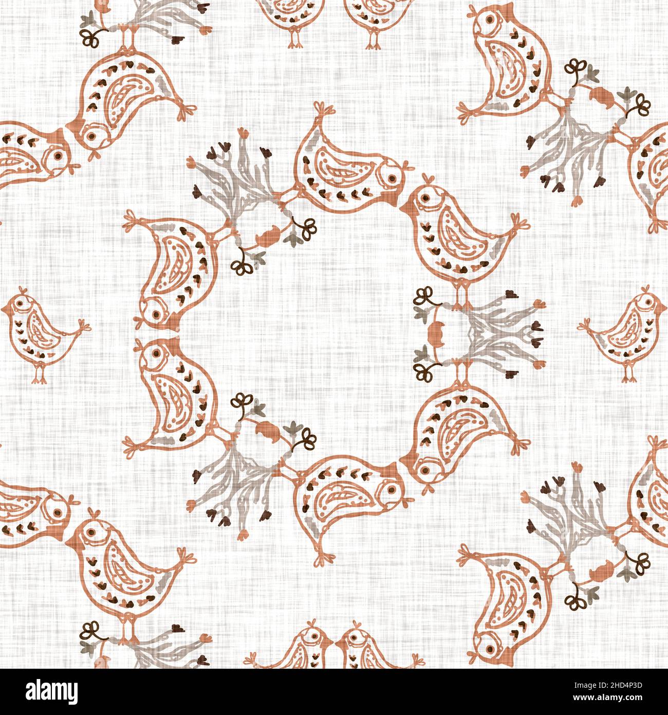 Seamless minimalist doodle flower pattern background. Calm two tone ...