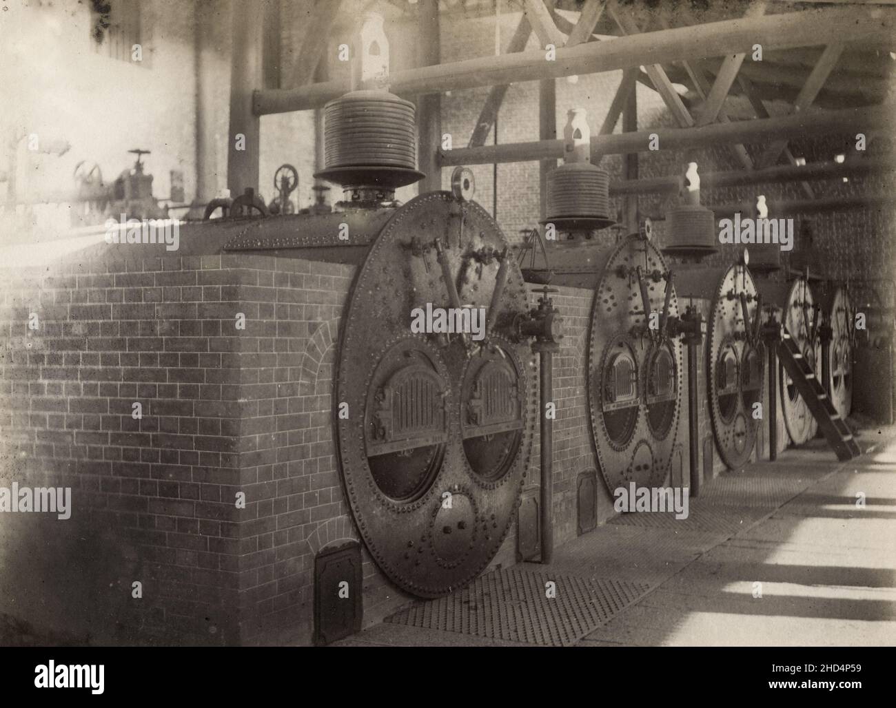 Vintage late 19th century photograph: Boiler room, Imperial Mint ...