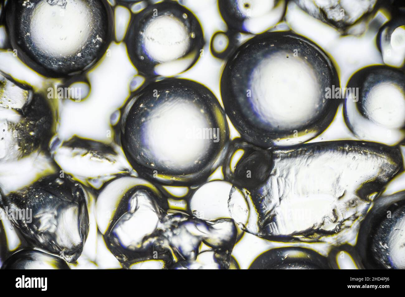 Silica gel for moisture control, absorbent particles under a light ...