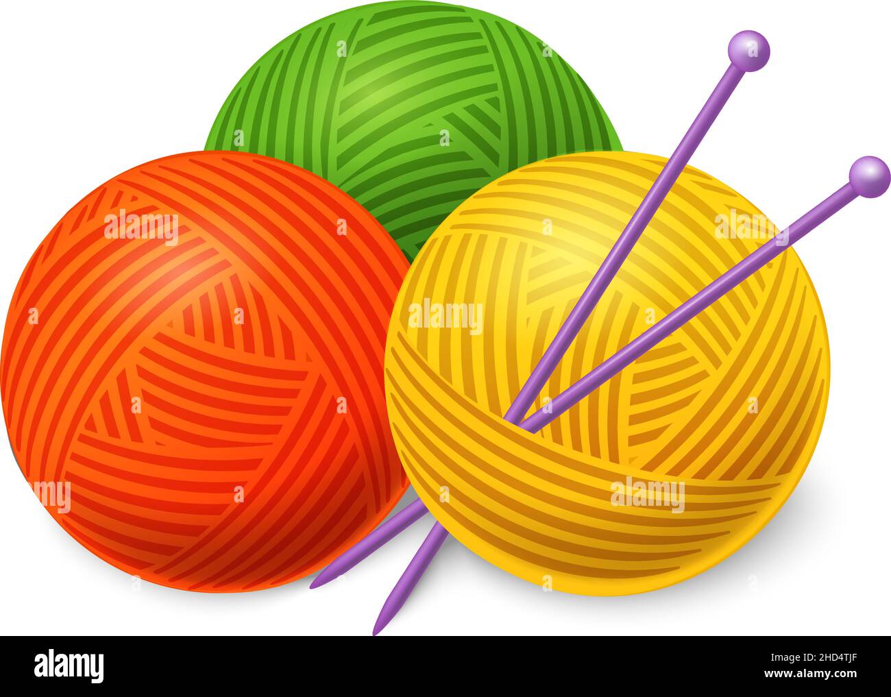 Colored yarn balls Stock Vector Image & Art - Alamy