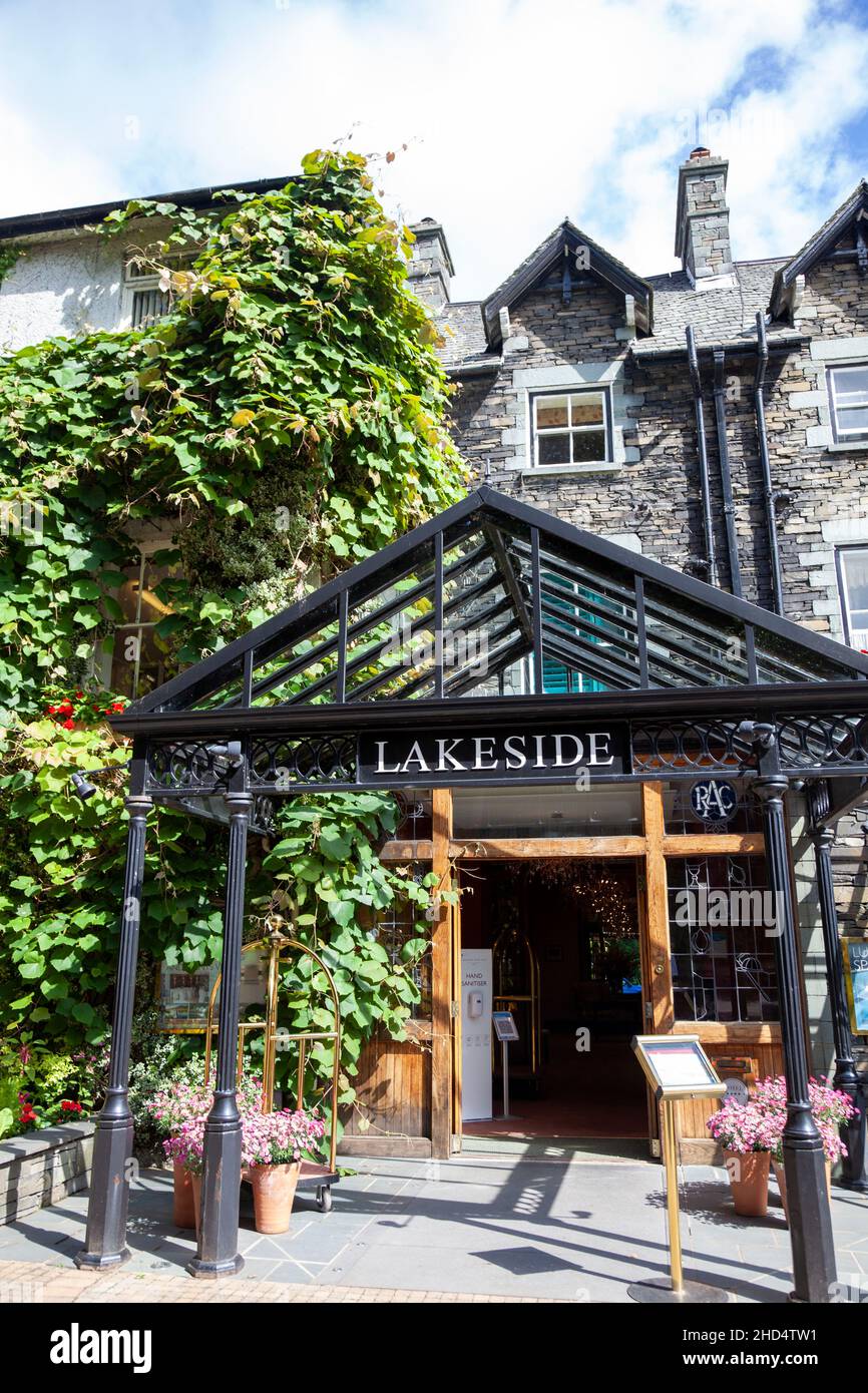 Lakeside Hotel and Spa by Lake Windermere - Cumbria, UK Stock Photo - Alamy