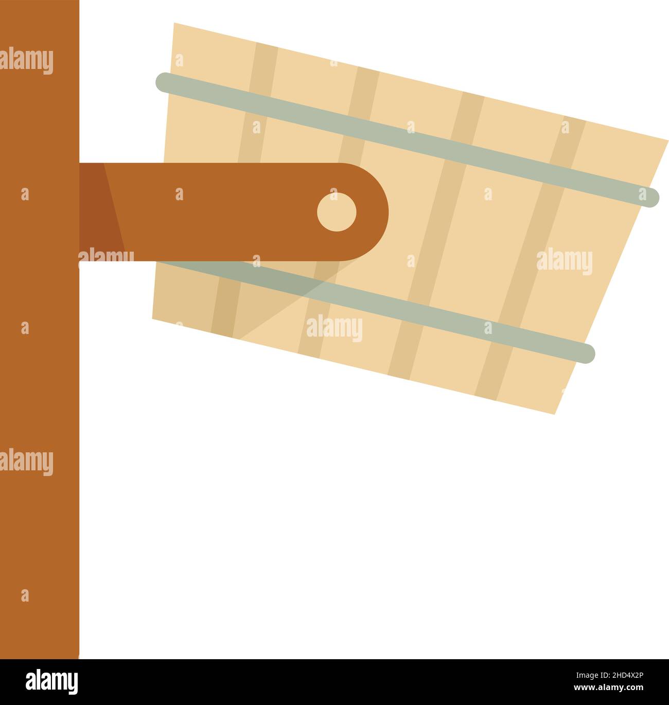 Sauna water bucket icon. Flat illustration of sauna water bucket vector ...
