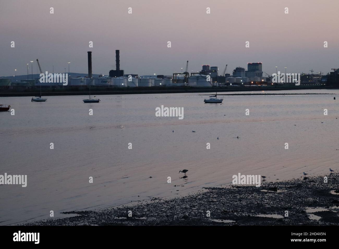 Dublin Bay in the evening as seen from the Clontarf seafront Stock ...