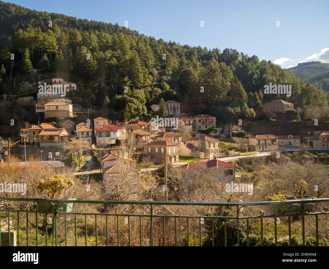 Polydroso village on mount Parnonas Stock Photo - Alamy