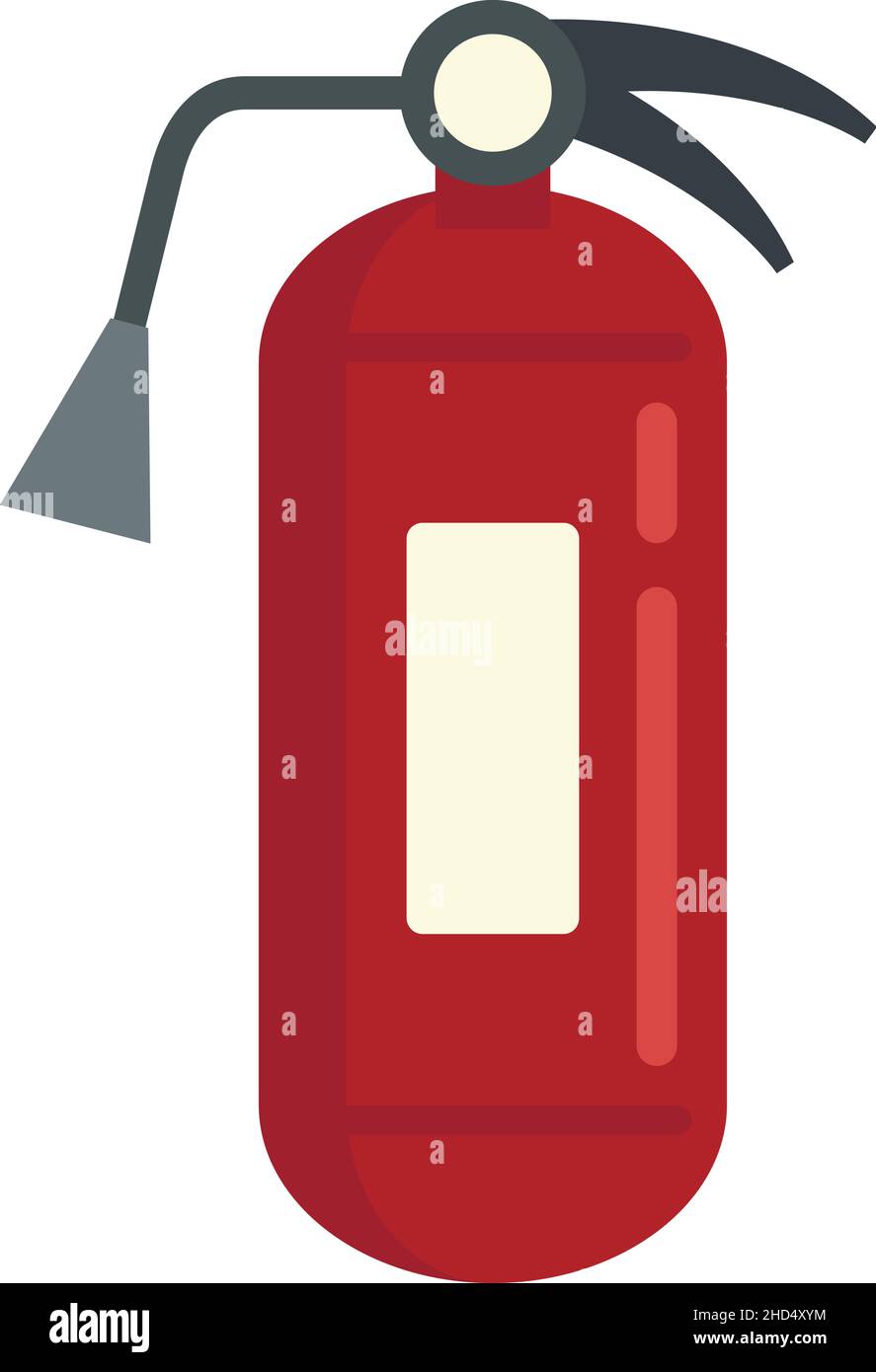 Fire extinguisher water icon. Flat illustration of fire extinguisher ...