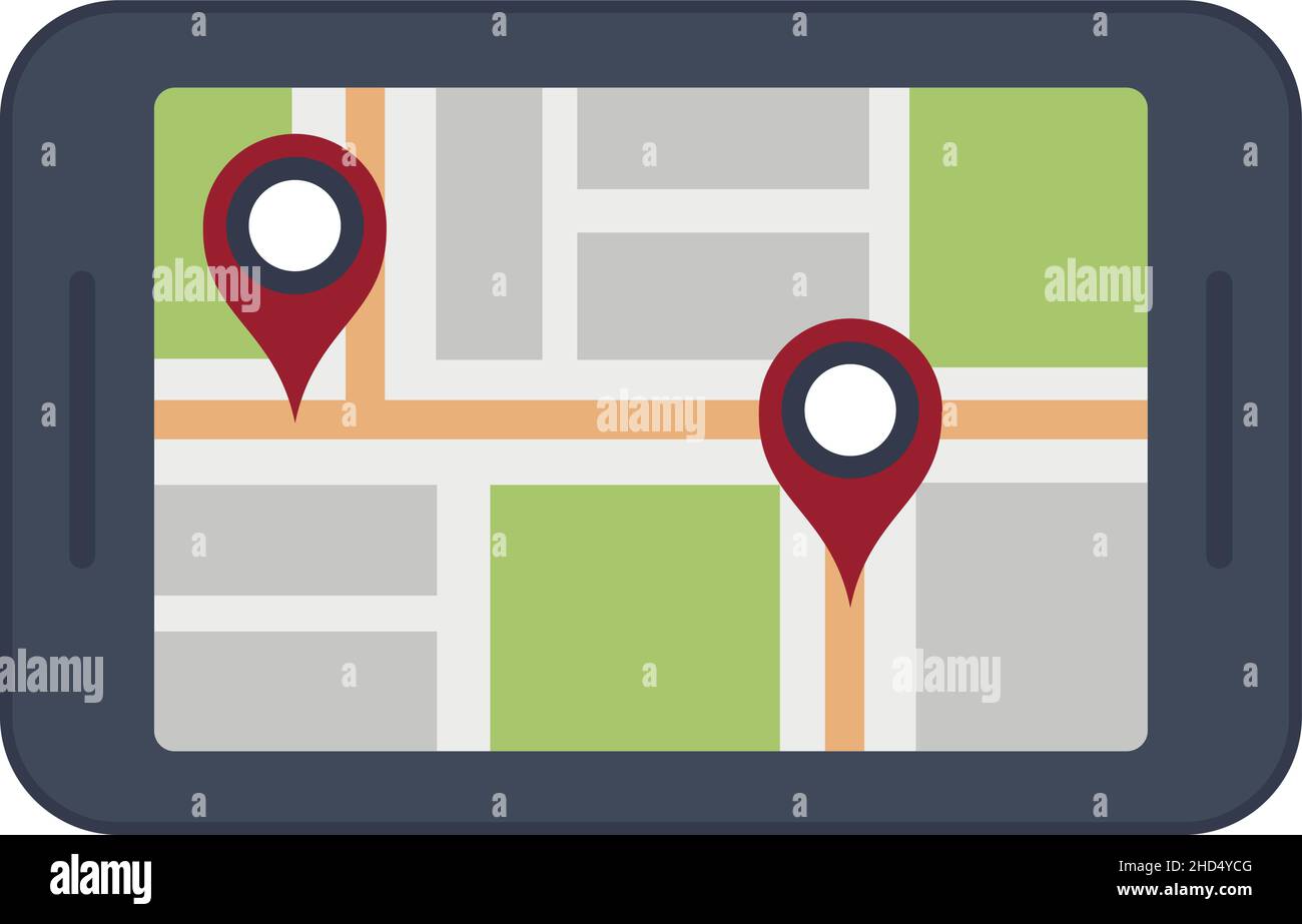 Unmanned taxi location icon. Flat illustration of Unmanned taxi ...