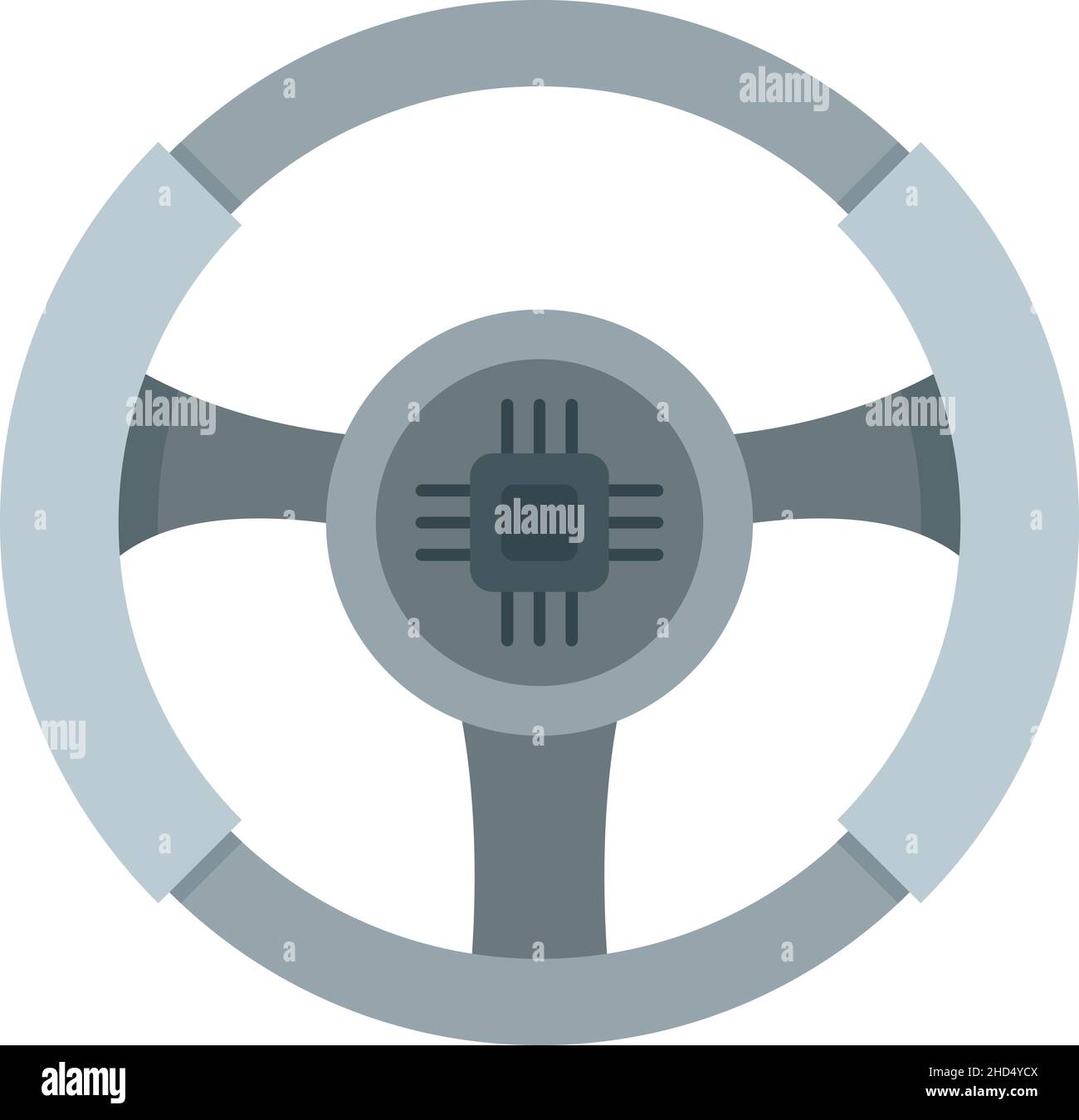 Unmanned car steering wheel icon. Flat illustration of Unmanned car steering wheel vector icon ...