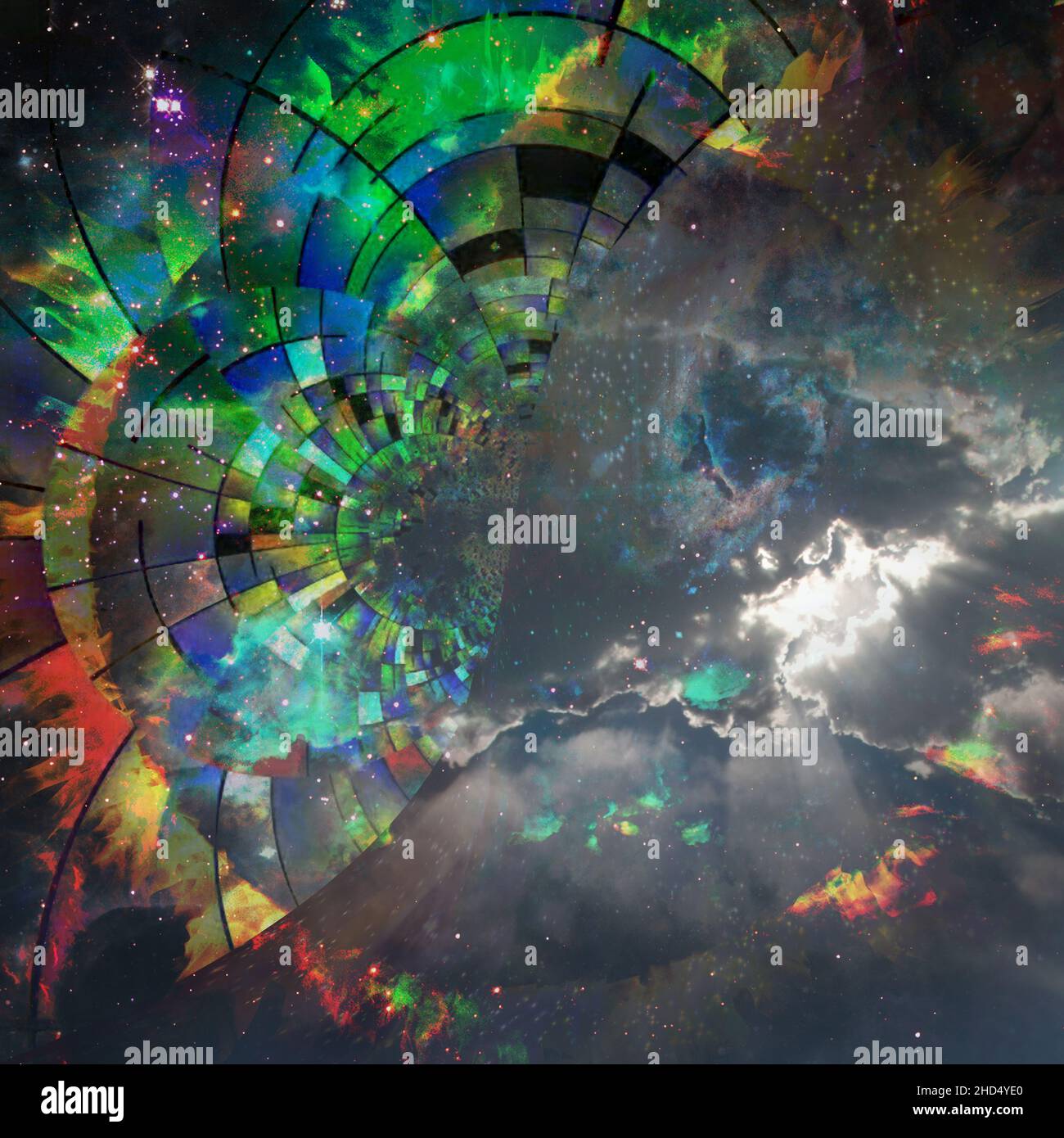 Fire in the sky. Abstract art. 3D rendering Stock Photo - Alamy