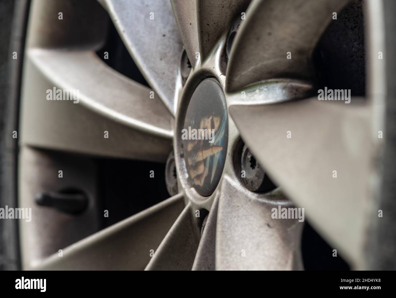 Gray silver parts for sports cars, passengers Stock Photo - Alamy