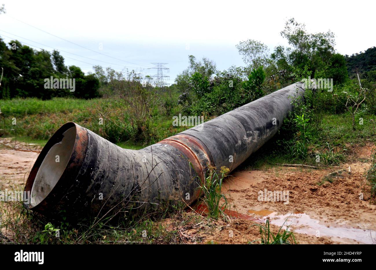 Large pipelines that are often used to supply clean water from ...