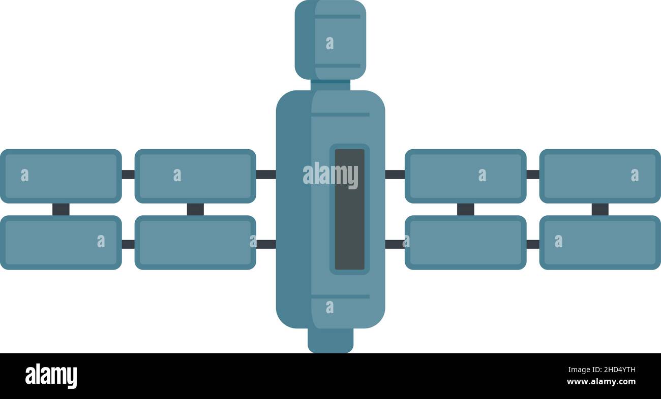 Connection satellite icon. Flat illustration of connection satellite ...