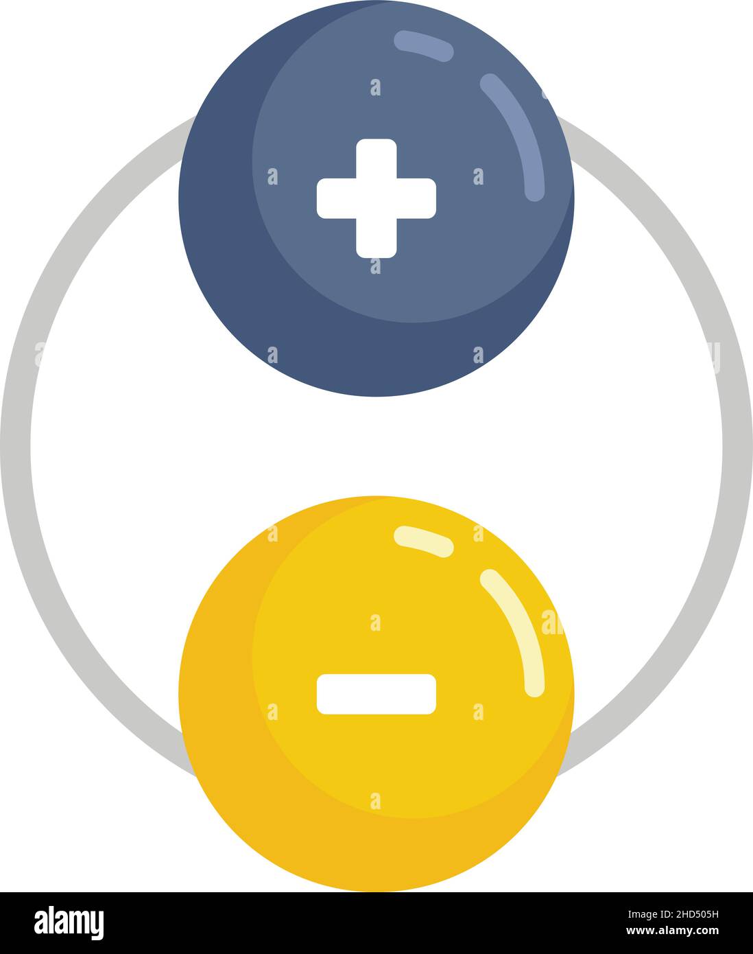 Plus minus attraction icon. Flat illustration of plus minus attraction ...